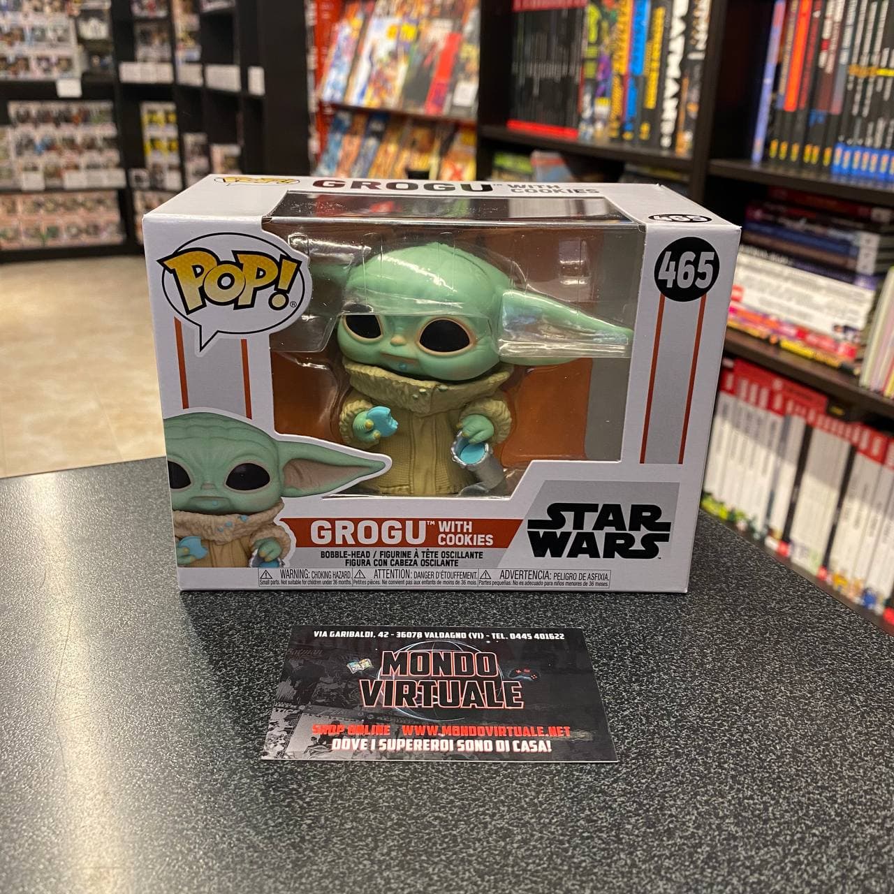 Funko Pop 465 Grogu with Cookies – Star Wars – Baby Yoda – MONDO VIRTUALE