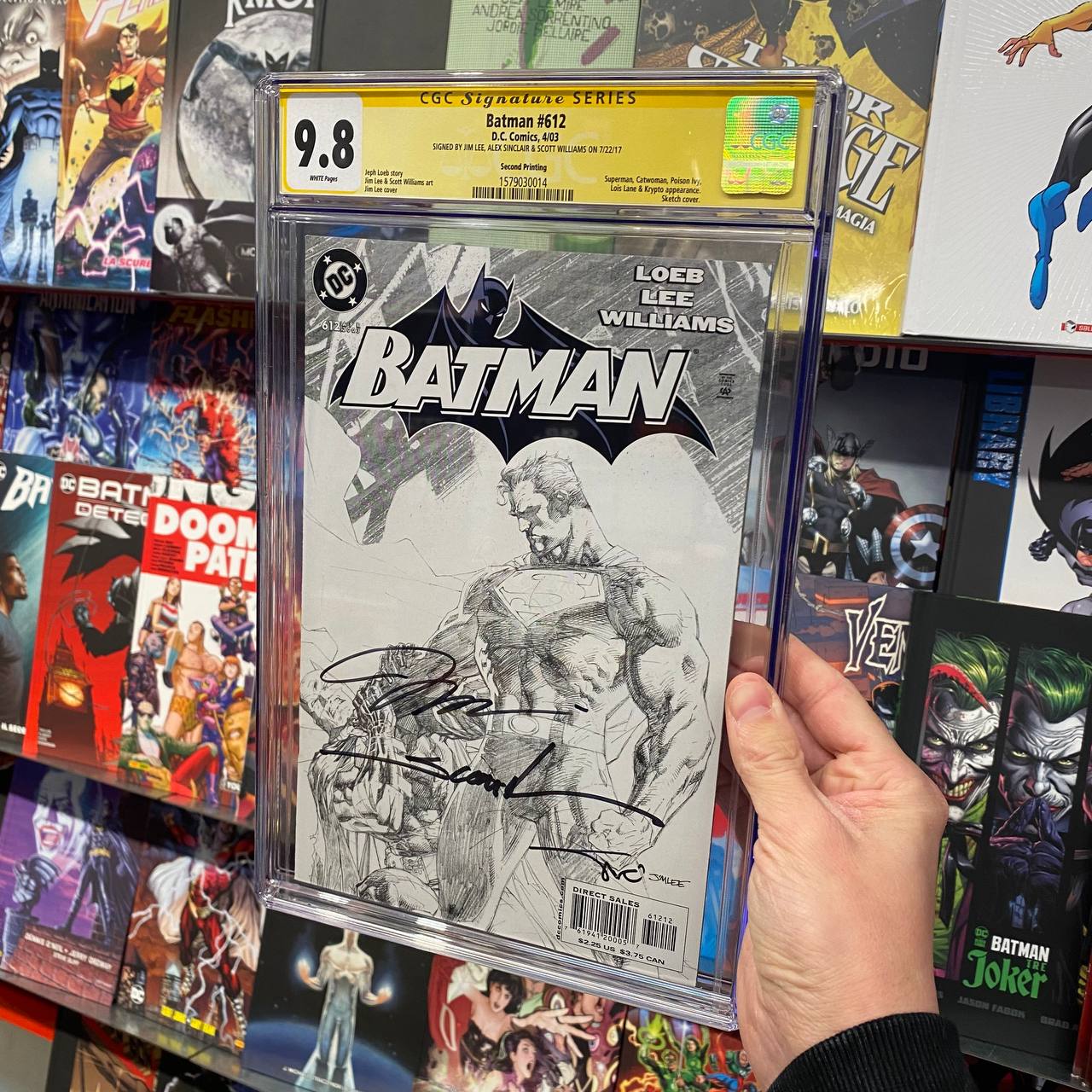 Batman #612 CGC Comics 9.8 Second Printing firmato da Jim Lee, Alex ...