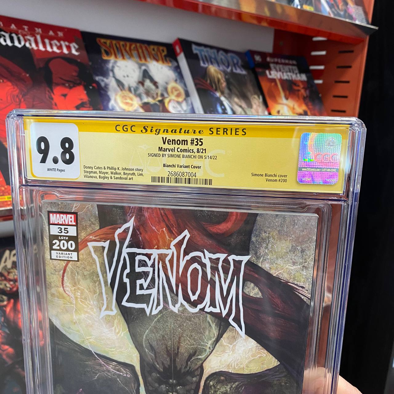 Venom #35 (Venom #200) Bianchi Variant Cover CGC Comics 9.8 signed by ...