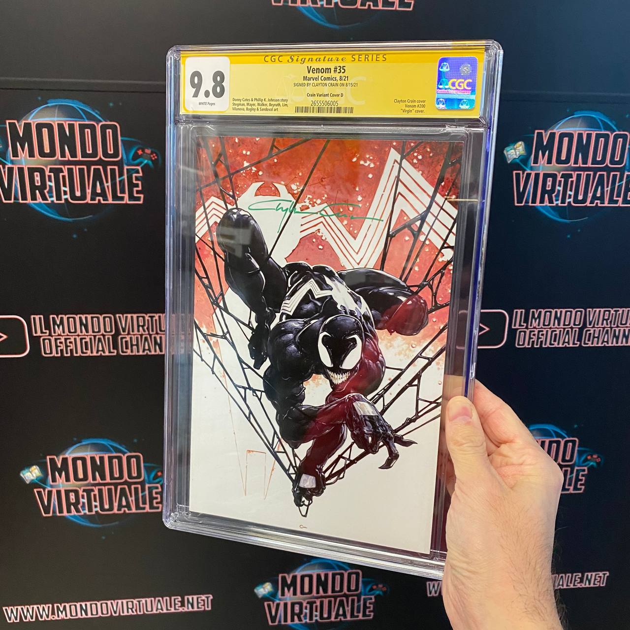 Venom #35 CGC Comics 9.8 Crain Variant Cover D firmato da Clayton Crain ...