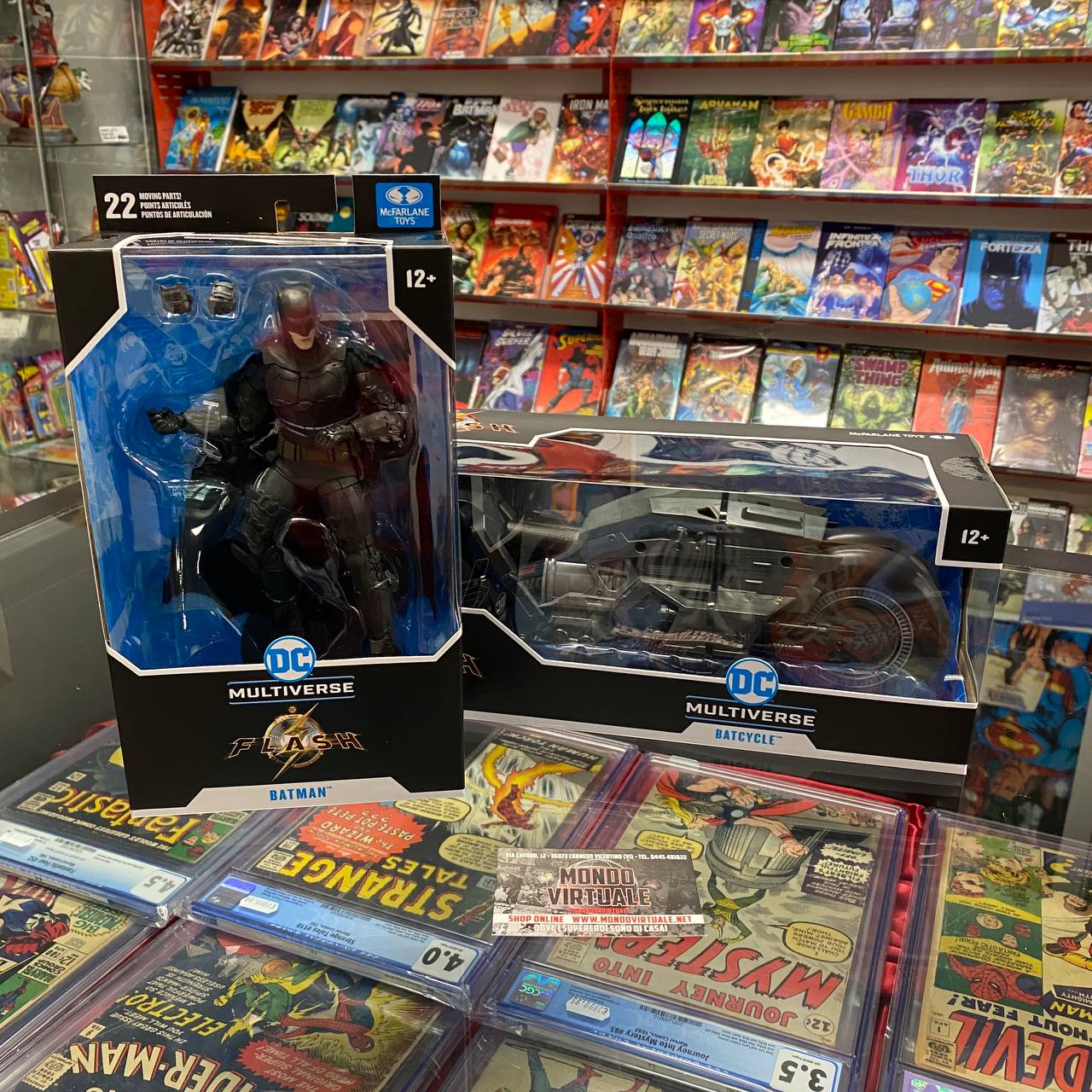 Batcycle + Batman Ben Affleck Action Figures – DC Multiverse – The ...