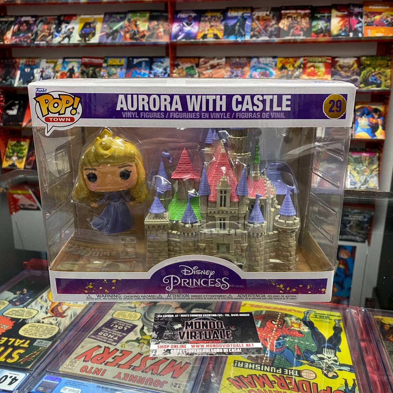 Funko Pop Town 29 Aurora with Castle – Disney Princess – MONDO VIRTUALE