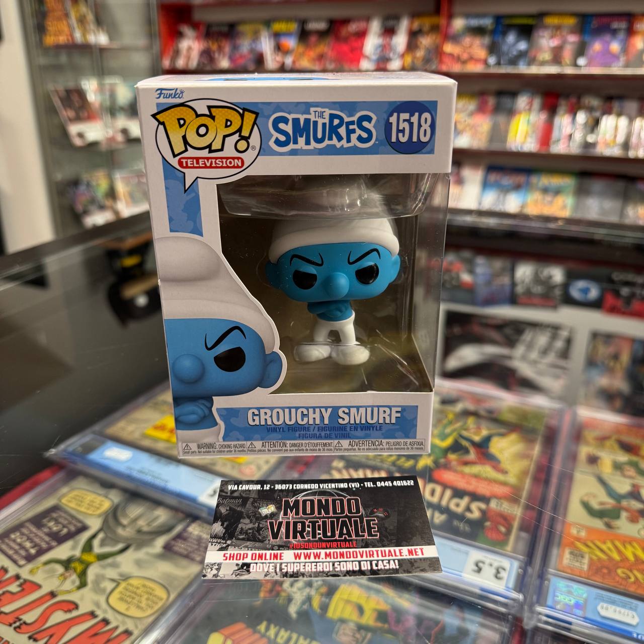 Funko Pop 1518 Grouchy Smurf – Puffo Brontolone – The Smurfs – I Puffi ...